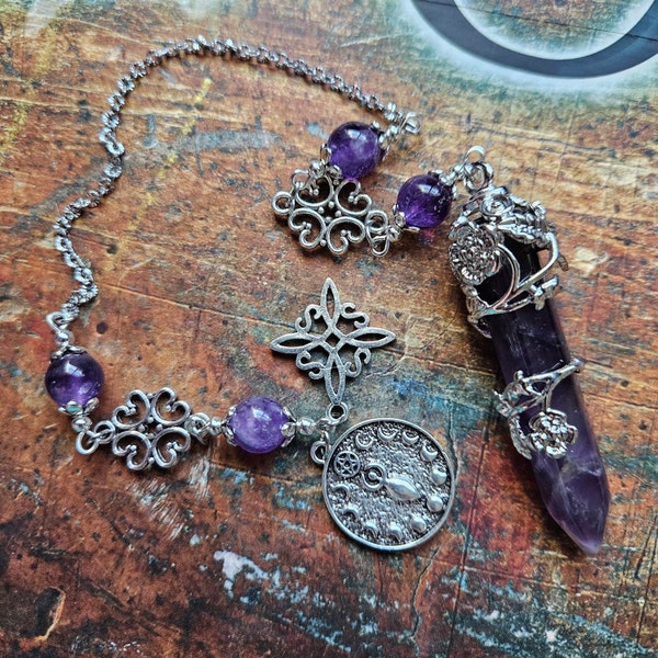 Luna Moth Pendulum Divination Tool, Opalite Crystal Pendulum, Scrying ...