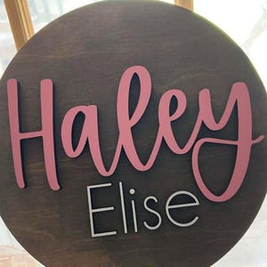 Stacked Custom Name Sign, Wood Name Sign, Nursery Letters, Letter Wall ...