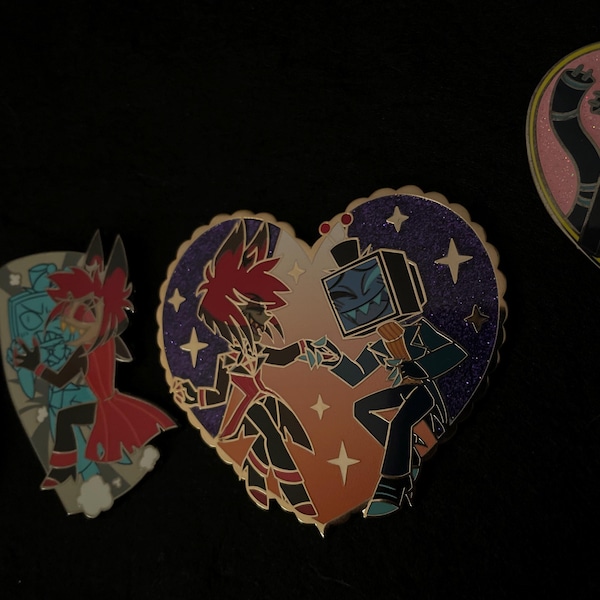 Hazbin Hotel Radiostatic Chibi Dance Pin Vox Alastor PREORDER - Etsy