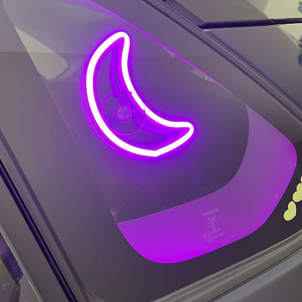 Neon Glow Window Moon JDM Car Accessories - Etsy