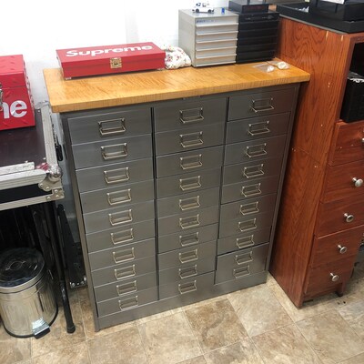 Flat File INV-56 Coffee Table Artist Print File Vintage STACOR Steel ...