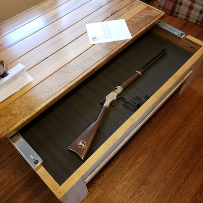 Hidden Gun Storage Sliding Top Coffee Table - Etsy
