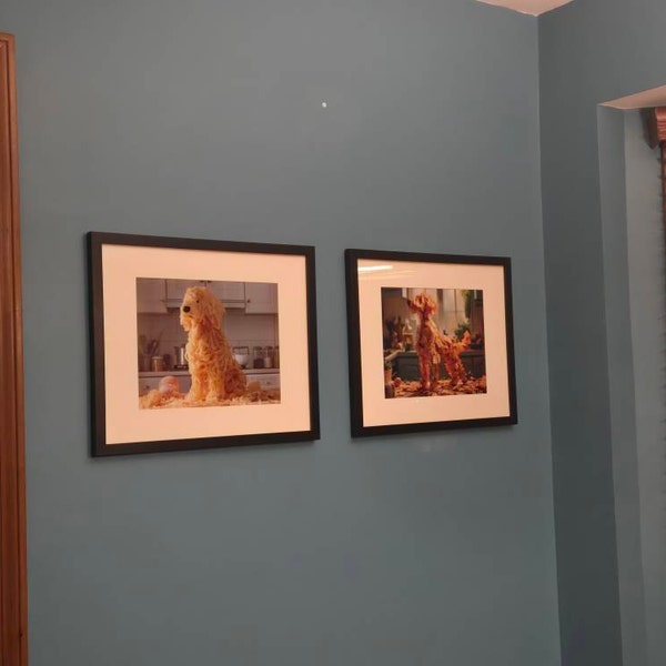 Vincent Van Gogh Starry Night Tabby Cat Framed Wall Art, Optional ...