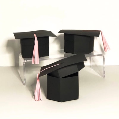 Graduation Cap Gift Box SVG PDF Templates. Mortar Board Gift Box ...