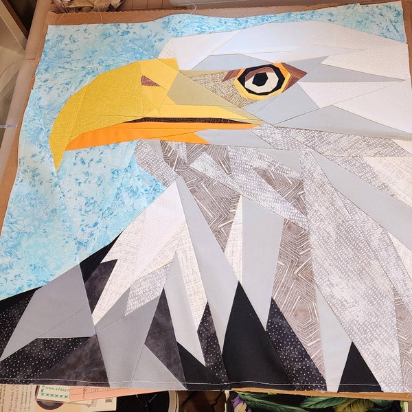 Bald Eagle Fpp--animals of Strength--north America--paper Piecing Quilt ...