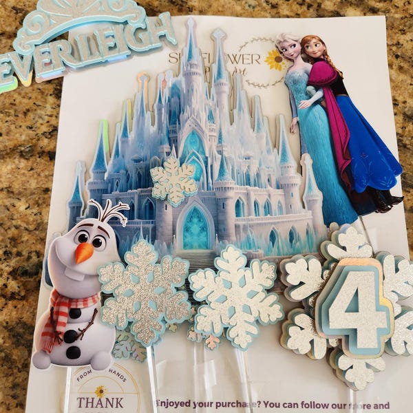 Frozen Cake Topper - Elsa and Anna Princess Party - Princess Birthday ...