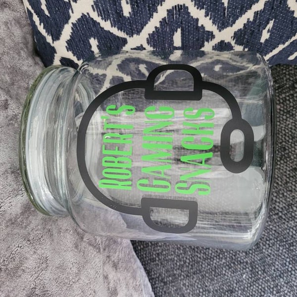 Gaming Snack Jar, Gaming Snacks, Personalised Snack Jar, Kids Snack Jar ...