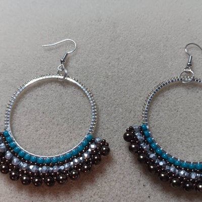 Beading Tutorial Pendant, Beaded Pendant Pattern, Rivoli Swarovski 14mm ...