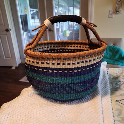 African Rwanda Woven Basket Biko Pink - Etsy