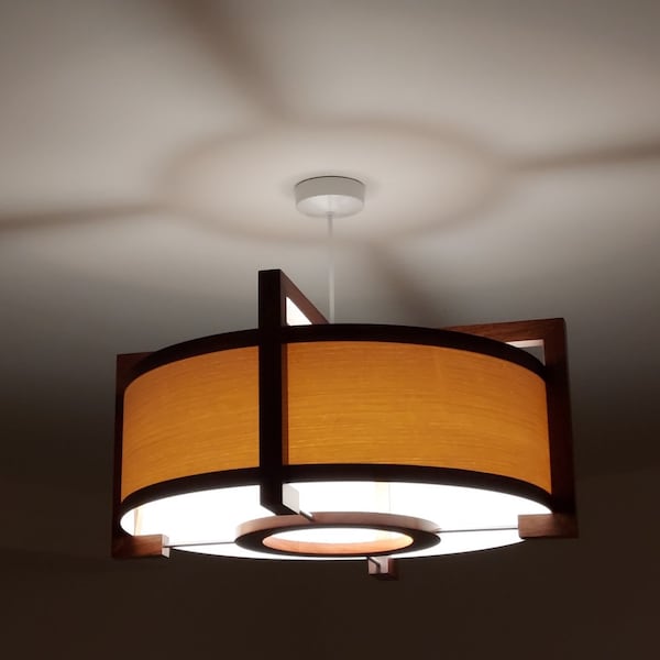 Ceiling Light Modern Natural Wood Veneer Exclusive Lamp Pendent ...