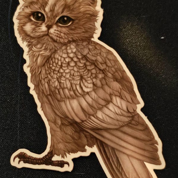 Spruce the Meowl Original Drawing - Etsy