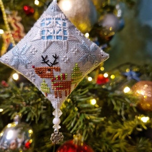 Pink Floral Pendibule Ornament Durene J Cross Stitch DJXS2363 - Etsy UK