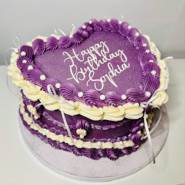 Personalised Cake Name Charm, Custom Glitter Mirror Cake Charm, Happy ...