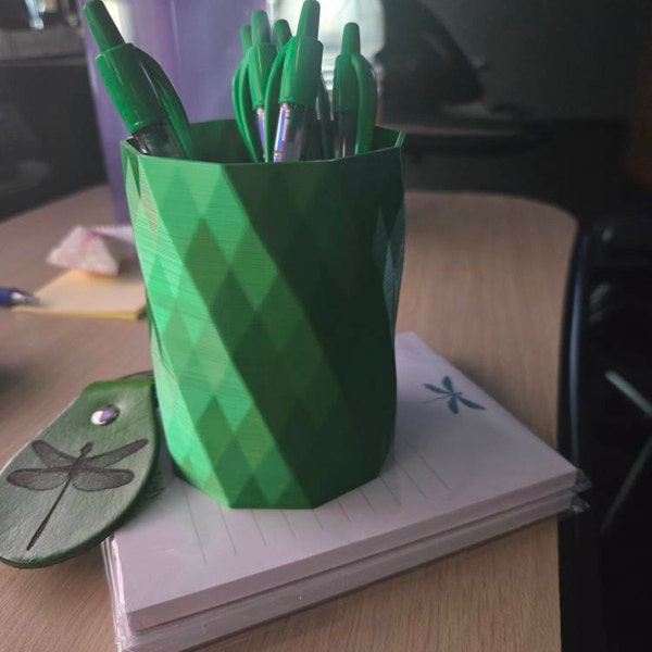 Desk Organizer | Multi- Section Pencil Holder | 3D Printed | Sticky ...
