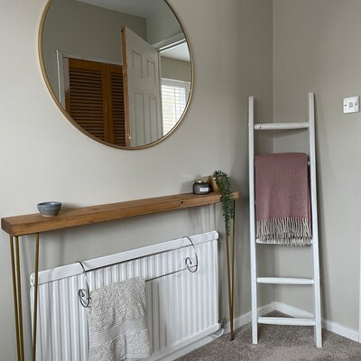 Rustic Radiator Shelf Console Table - Etsy UK