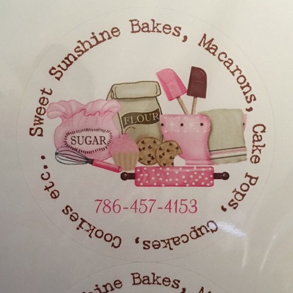 Kitchen Stickers,baking Labels, Cupcake and Cookies, Rolling Pin ...