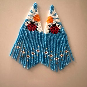 Native Style Seed Bead Earring Pattern Beaded Fringe Earring - Etsy