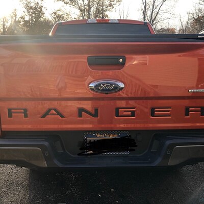 Tailgate Insert Letter Decals for 2019 Ford Ranger Truck Custom Stamped ...
