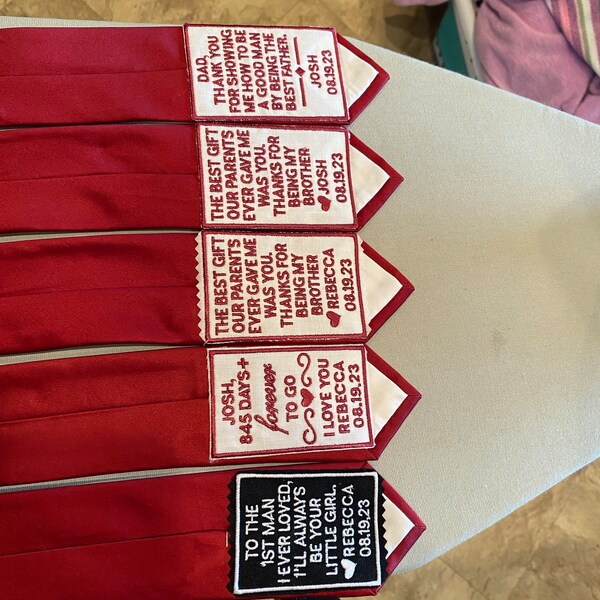 Father of the Bride Gift Personalized, Embroidered Wedding Tie Patch ...