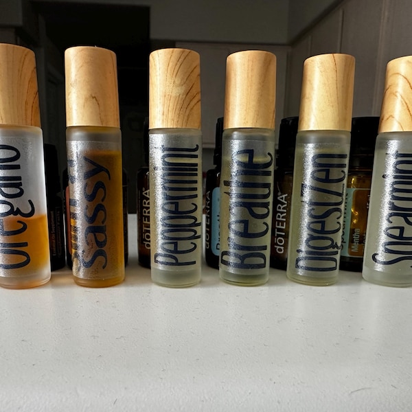 Custom Roller Bottle Labels 10 Ml Roller Bottle Stickers Essential Oil ...