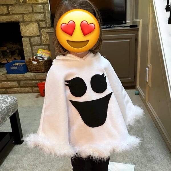 Ghost Boo Happy Girly Lashes Halloween Poncho - Ghost Poncho - Ghost ...