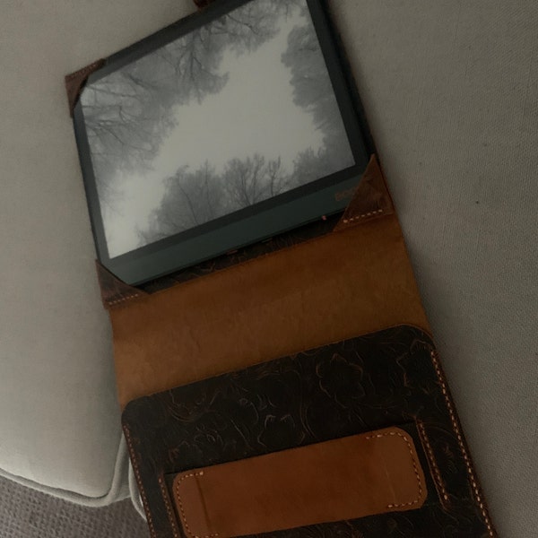 Personalized Distressed Leather Onyx Boox Note Nova 3 Tablet Case , All ...