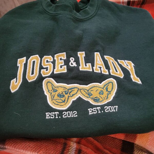 Varsity Custom Embroidered Dog Sweatshirt Custom Dog Sweater Embroider ...