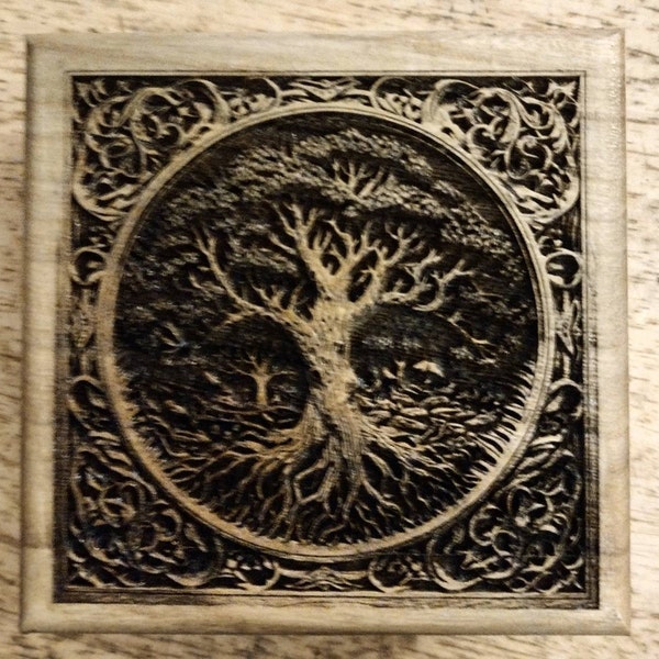 Laser Cut Tree of Life PNG: 3D Illusion Engraving File - Etsy