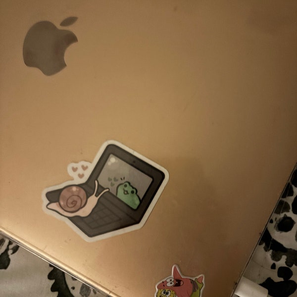 Date Night Clear Sticker Set of 2 / Snail and Frog Stickers / Cute ...