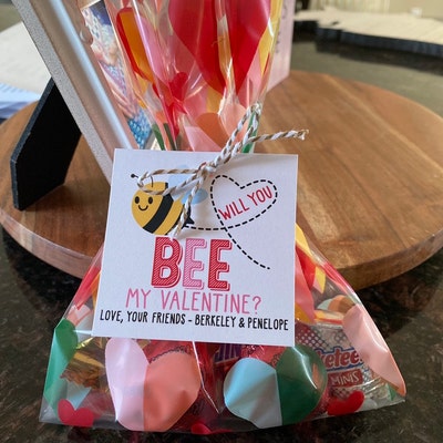 Bee Mine Valentine Stickers or Labels, Bumble Bee Valentine Exchange ...