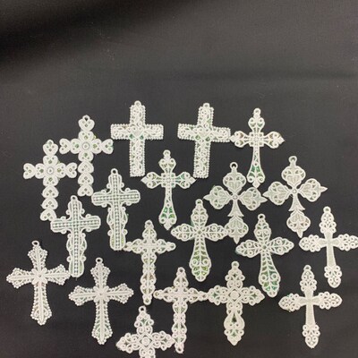 FSL Filigree Cross Free Standing Lace Ornaments Machine Embroidery ...