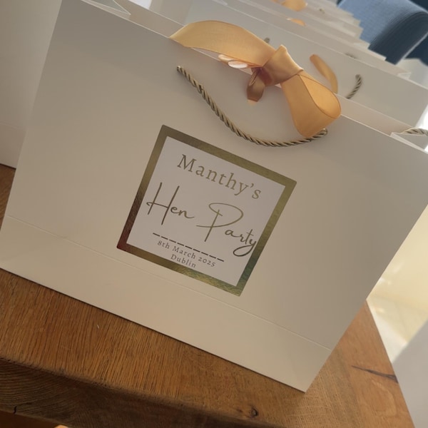 Personalised Logo Gift Bags - Customised Gift Bags With Gold/silver ...