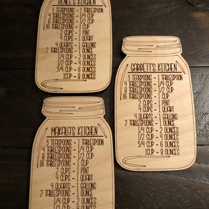 Kitchen Measurement Conversion Magnets, Kitchen Decor, Refrigerator ...