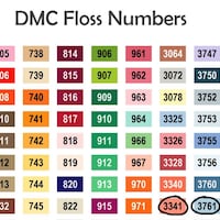 DMC Floss Number & Color Chart PDF Download - Etsy Canada