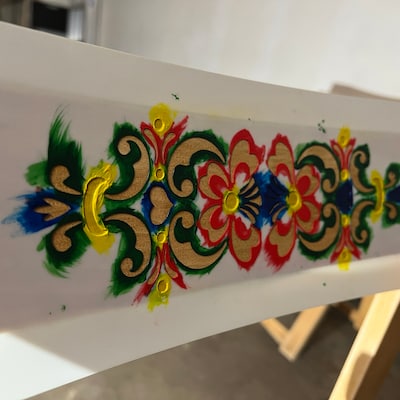 Rosemaling Pattern 12 Stencil 10 X 2.5 Scandinavian Rose Art Border ...