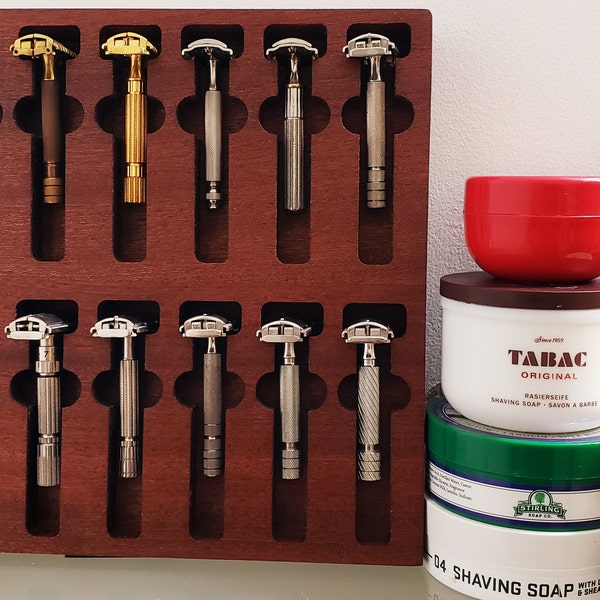 Brick Safety Razor Display African Hardwood - Etsy