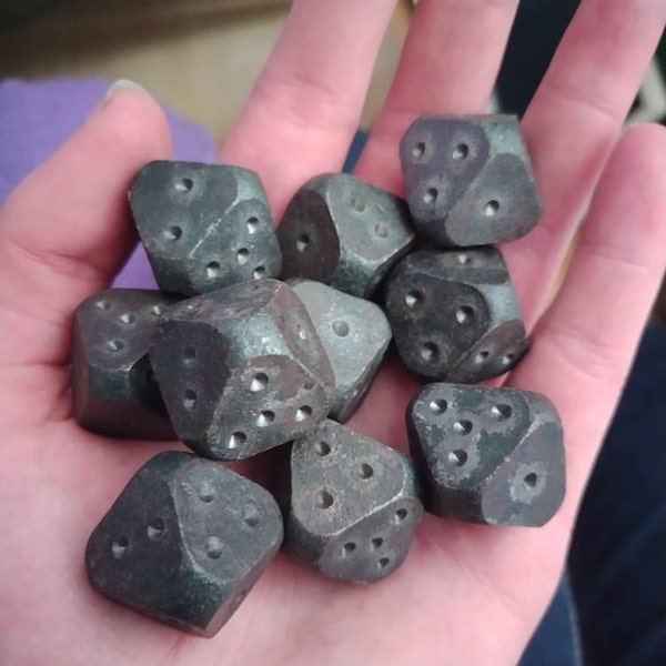Hand Forged D20 Dice - Steel Dnd Dice - Metal Tabletop Dice - Dwarf ...