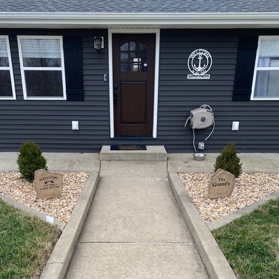 Name Stone Engraved Rock Personalized Garden Stone House Entry Wedding ...