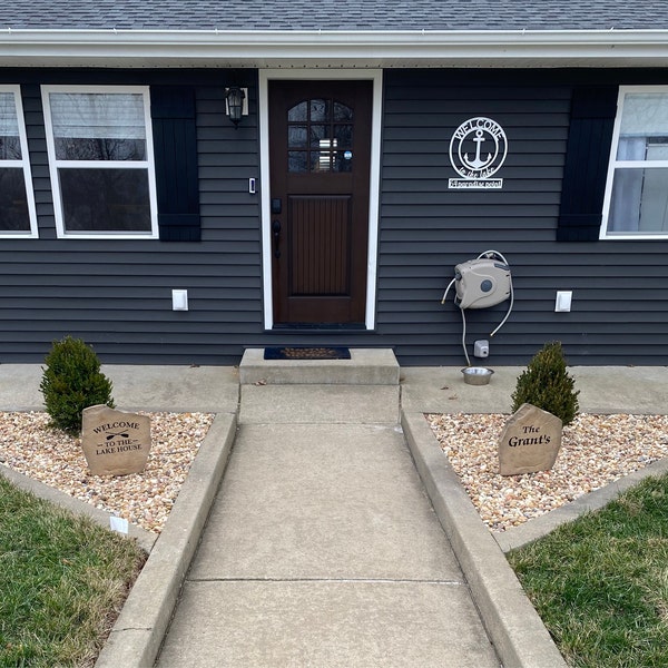 Name Stone - Engraved Rock - Personalized - Garden Stone - House Entry ...