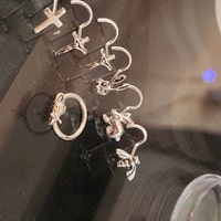 Mini Fishbone Sterling Silver Nose Stud / Nose Screw, Jewelry Nose Stud ...