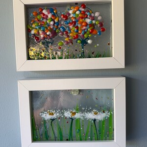 Fused Glass Box Framed Coed Enfys rainbow Trees Design - Etsy