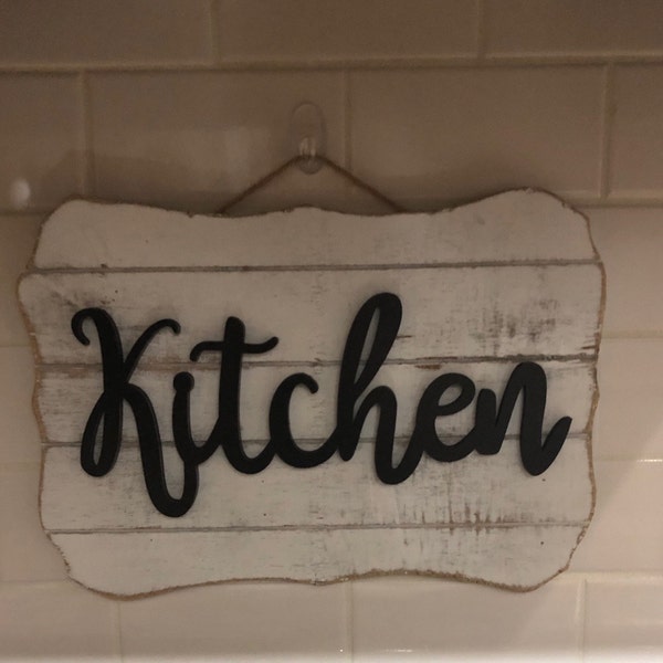 Kitchen Sign- Laser Cut Kitchen Sign- Kitchen Cut Out Wording - Etsy