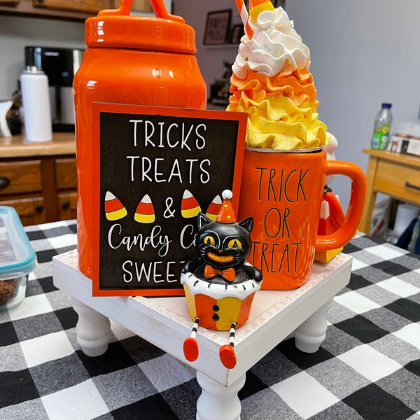 Candy Corn Decor, Candy Corn Signs, Candy Corn Tiered Tray Decor ...