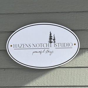 Custom Oval PVC Sign: Weatherproof Outdoor Logo, UV Printed - Etsy