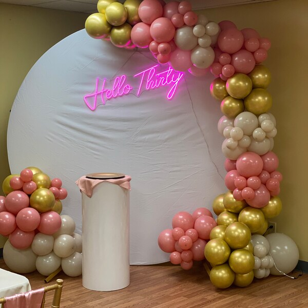 Hello Thirty Neon Sign Custom 30th Birthday Neon Sign Art Wall Decor ...