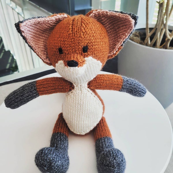 Knit Pattern- Sweet Baby Fox - Etsy