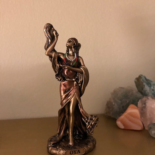 Vintage Oya Mini Statue Small Orisha of Winds, Lightning, Death and ...