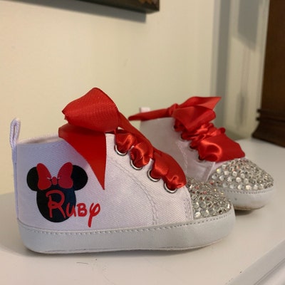 Minnie Mouse Baby Shoes BABY GIRL SHOES Personalized Baby Girl Gift ...