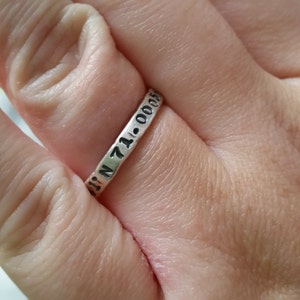 Couples Coordinate Rings, Long Distance Relationship Ring, Coordinate ...