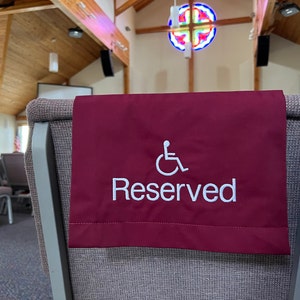 Row Reserved for Family Wedding Pew Sign Wedding Pew Marker - Etsy